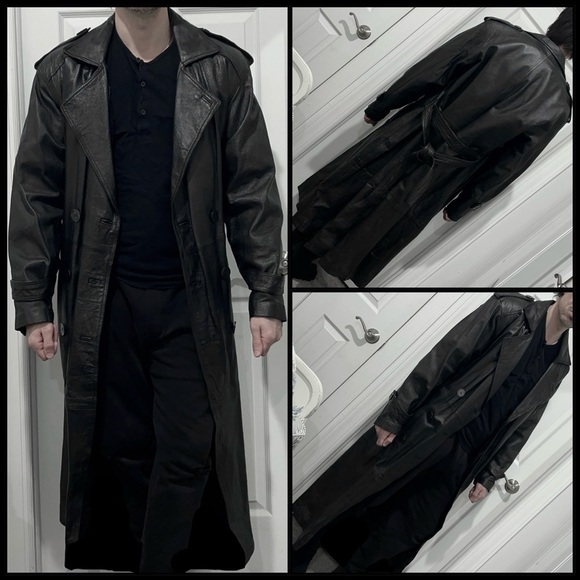 Jackets & Coats | The Crow Eric Draven Long Black Leather Trench Coat ...
